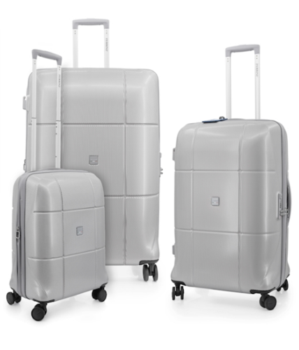 מזוודה קשיחה HIVE בצבע כסף גודל 20- FERRINI SILVER F1